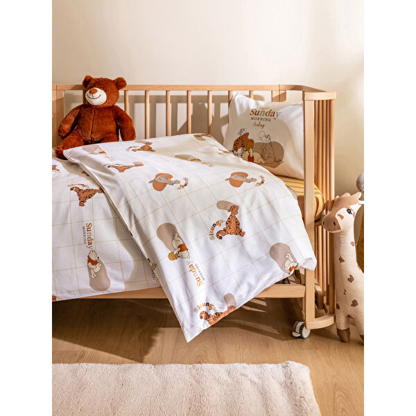 Desenli Dokuma Kız Bebek Nevresim Takımı