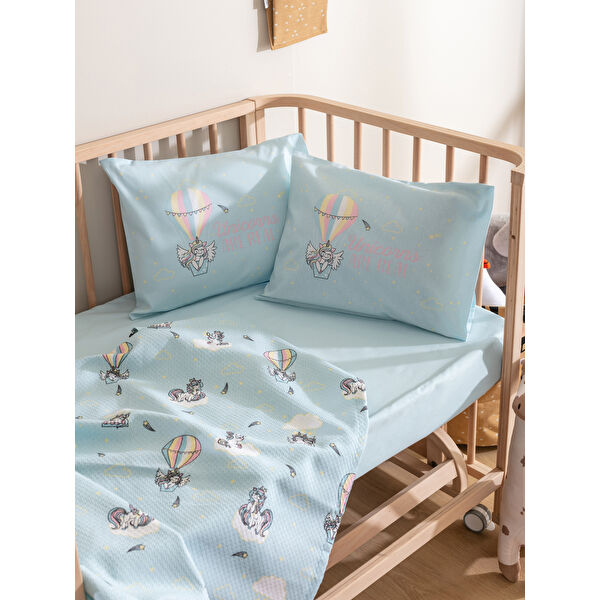 Baskılı Pamuklu Bebek Yastık Kılıfı 2'li