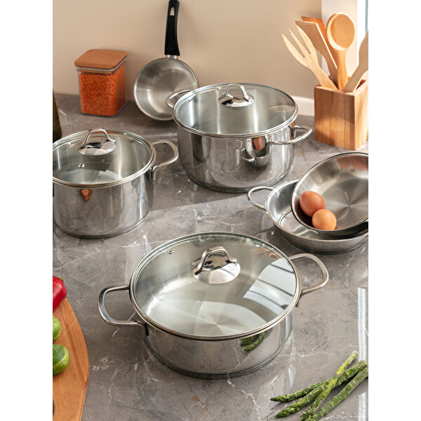 Düz Çelik Tencere 26 Cm