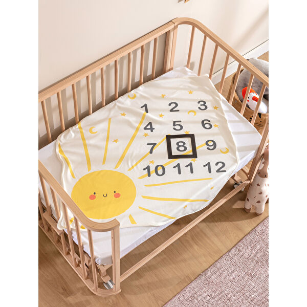 Baskılı Pamuklu Erkek Bebek Battaniye