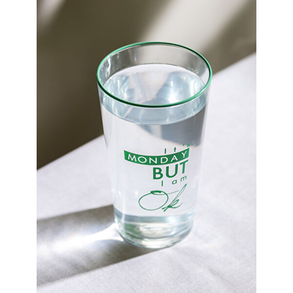 Yazı Baskılı Cam Su Bardağı 570 Ml