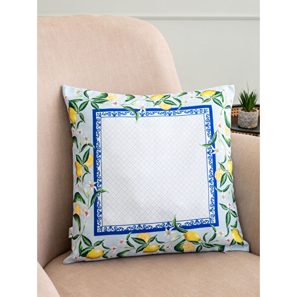 Limon Baskılı Kırlent Kılıfı 45x45 Cm