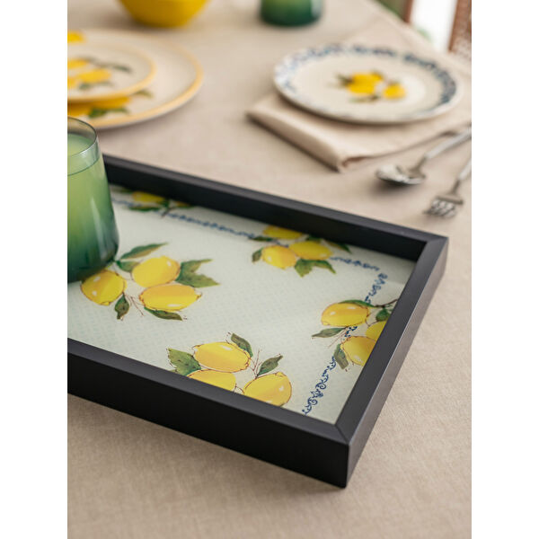 Limon Baskılı Tepsi 25x40 Cm Limon Baskılı Tepsi 25x40 Cm