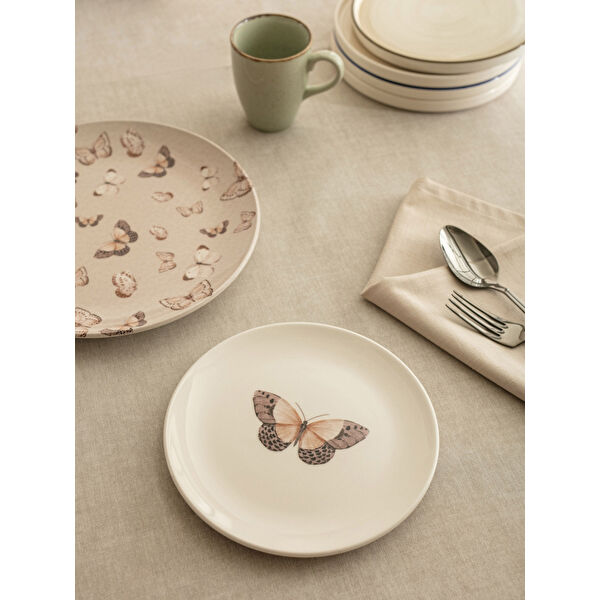 Kelebek Baskılı Seramik Pasta Tabağı 19 Cm Kelebek Baskılı Seramik Pasta Tabağı 19 Cm