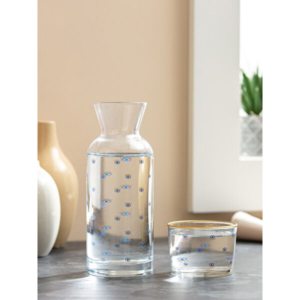 Göz Baskılı Bardak Kapaklı Cam Karaf Sürahi 700 Ml Göz Baskılı Bardak Kapaklı Cam Karaf Sürahi 700 Ml