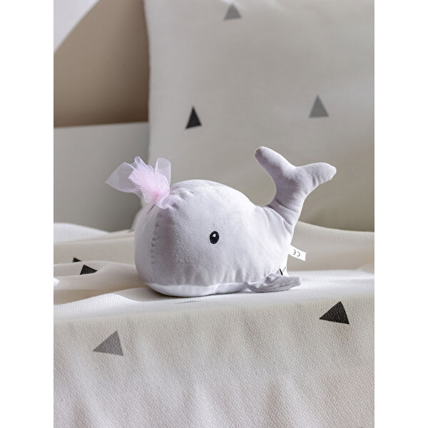 Pelüş Dolgulu Balina Bebek Kırlent 15x23 Cm
