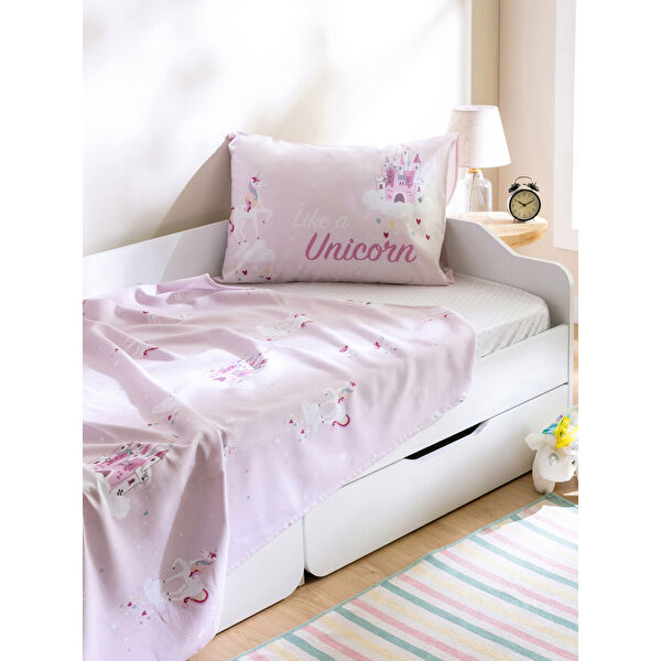 Baskılı Pamuklu Kız Çocuk Pike Takımı