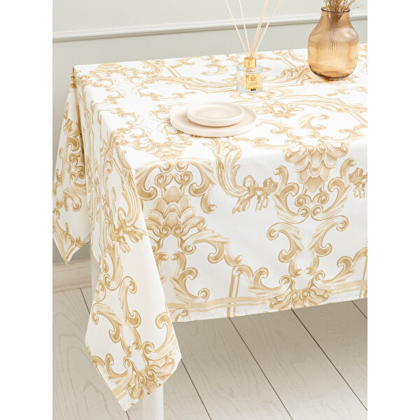 Desenli Pamuklu Masa Örtüsü 150x200 Cm