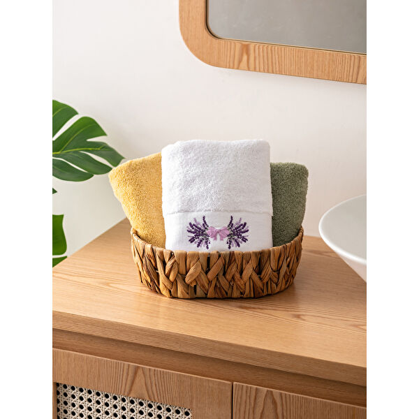 Nakışlı Pamuklu Yüz Havlusu 50x80 Cm