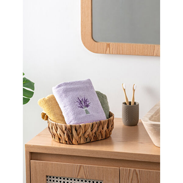 Nakışlı Pamuklu Yüz Havlusu 50x80 Cm