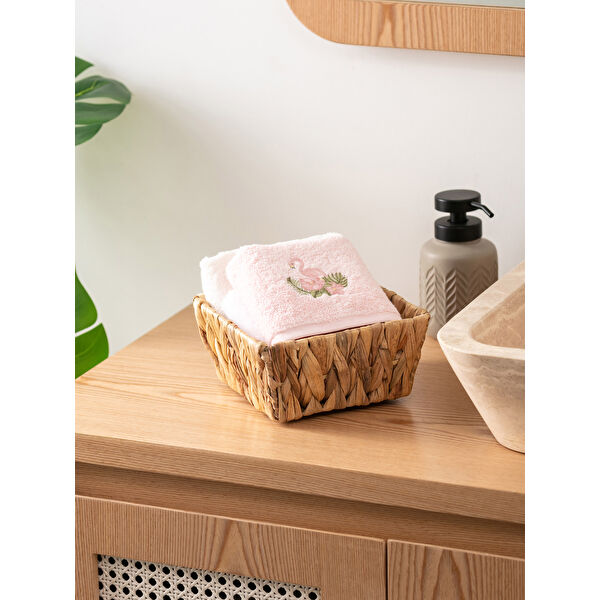 Flamingo Nakışlı Pamuklu El Havlusu 30x50 Cm