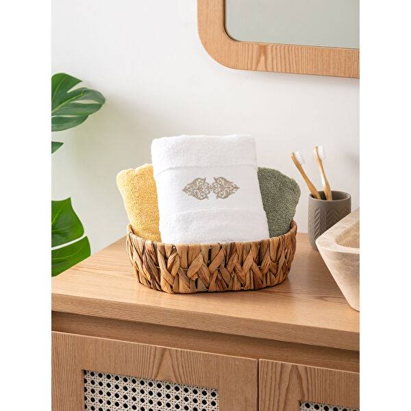 Nakışlı Pamuklu El Havlusu 30x50 Cm