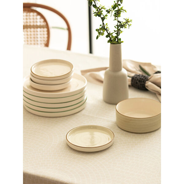 Düz Seramik Tabak 13 Cm