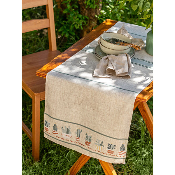 Kaktüs Baskılı Runner 45x135 Cm Kaktüs Baskılı Runner 45x135 Cm