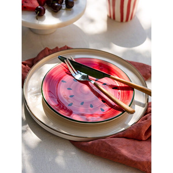 Karpuz Baskılı Seramik Pasta Tabağı 19 Cm Karpuz Baskılı Seramik Pasta Tabağı 19 Cm