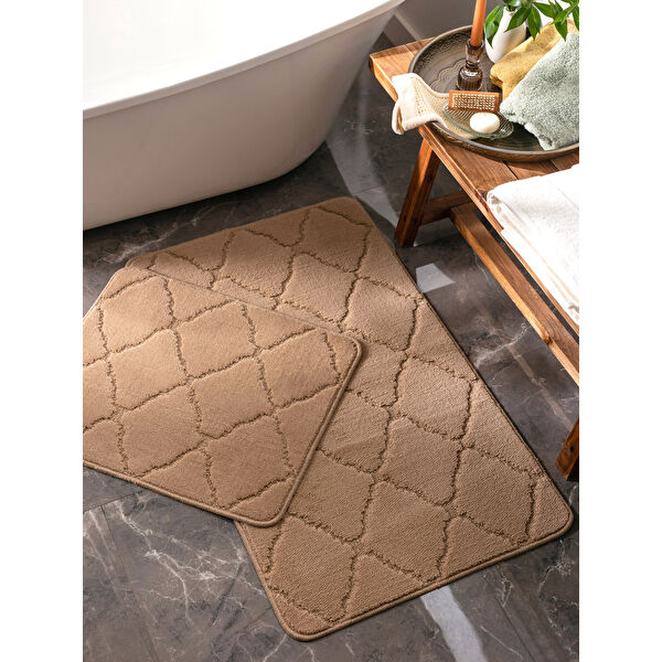 Geometrik Desenli Banyo Paspası 2'li