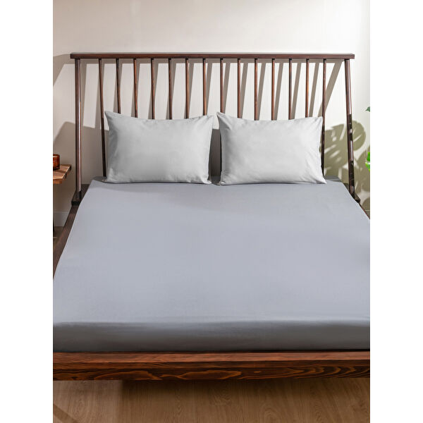 Çift Kişilik Battal Boy Düz Örme Lastikli Çarşaf 180x200x30 Cm