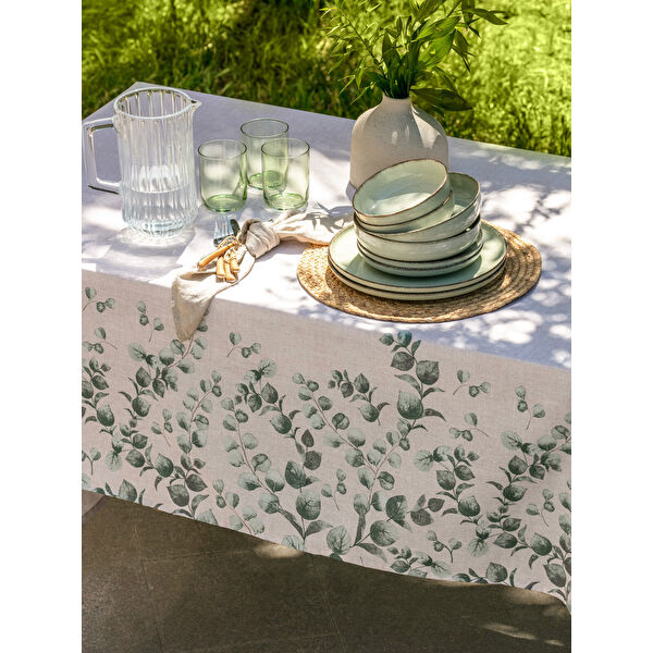 Çiçek Desenli Masa Örtüsü 150x220 Cm