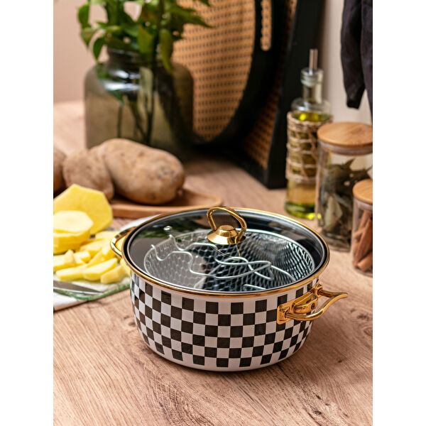 Baskılı Emaye Kızartma Tenceresi 22 Cm Baskılı Emaye Kızartma Tenceresi 22 Cm