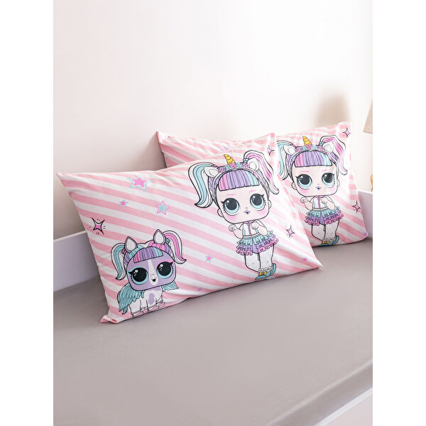 LOL Lisanslı Pamuklu Kız Çocuk Yastık Kılıfı 2'li 50x70 Cm