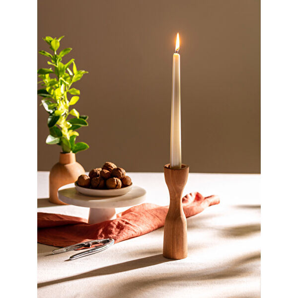 Ahşap Mumluk 21 Cm