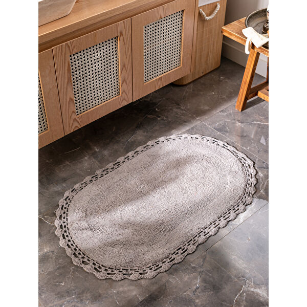 Dantel Detaylı Banyo Paspası 60x90 Cm Dantel Detaylı Banyo Paspası 60x90 Cm