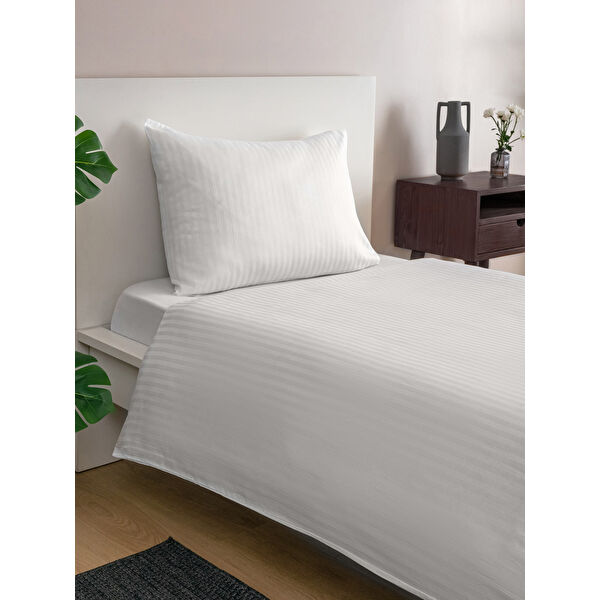 Çizgili Pamuk Saten Tek Kişilik Nevresim Seti Çizgili Pamuk Saten Tek Kişilik Nevresim Seti