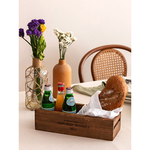 Yazı Baskılı Ahşap Organizer Kutu 33x11x9 Cm Yazı Baskılı Ahşap Organizer Kutu 33x11x9 Cm