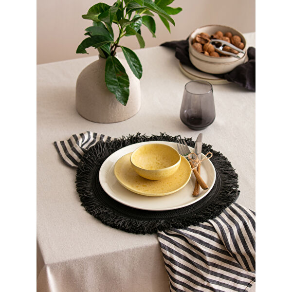 Püskül Detaylı Amerikan Servis 35x35 Cm Püskül Detaylı Amerikan Servis 35x35 Cm