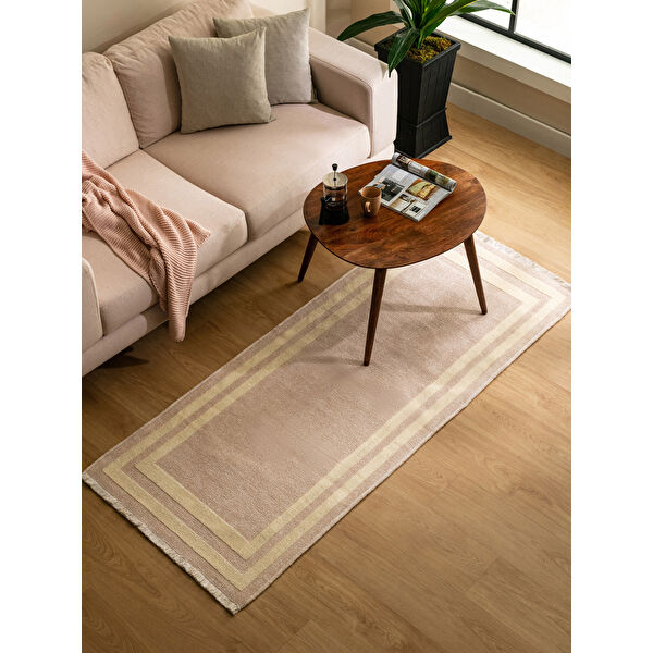 Saçak Detaylı Desenli Çift Taraflı Halı 80x200 Cm Saçak Detaylı Desenli Çift Taraflı Halı 80x200 Cm