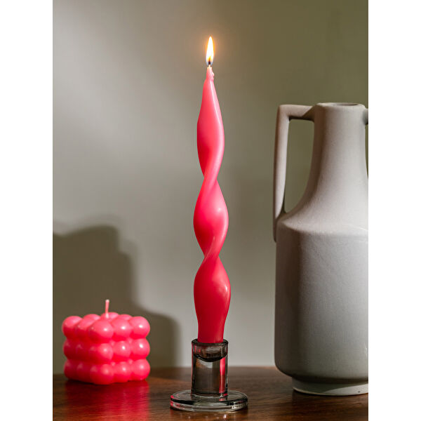 Burgulu Şamdan Mum 24 Cm