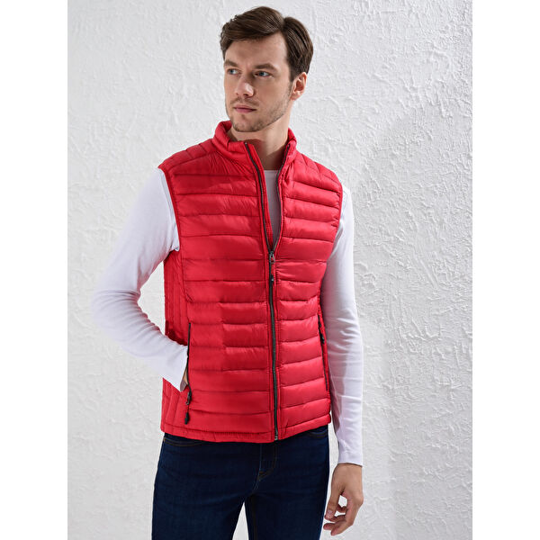 Regular Fit Dik Yaka Şişme Yelek