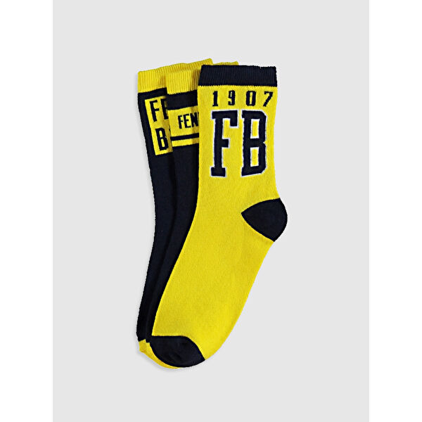 Fenerbahçe Baskılı Erkek Çocuk Taraftar Soket Çorap 3'lü