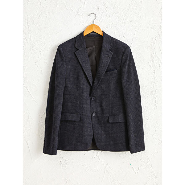 Dar Kalıp Dokulu Blazer Ceket