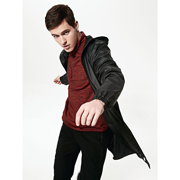 Outdoor Standart Kalıp Kapüşonlu Erkek Rüzgarlık