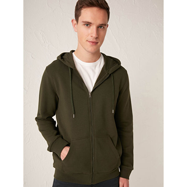 Rahat Kalıp Kapüşonlu Basic Sweatshirt