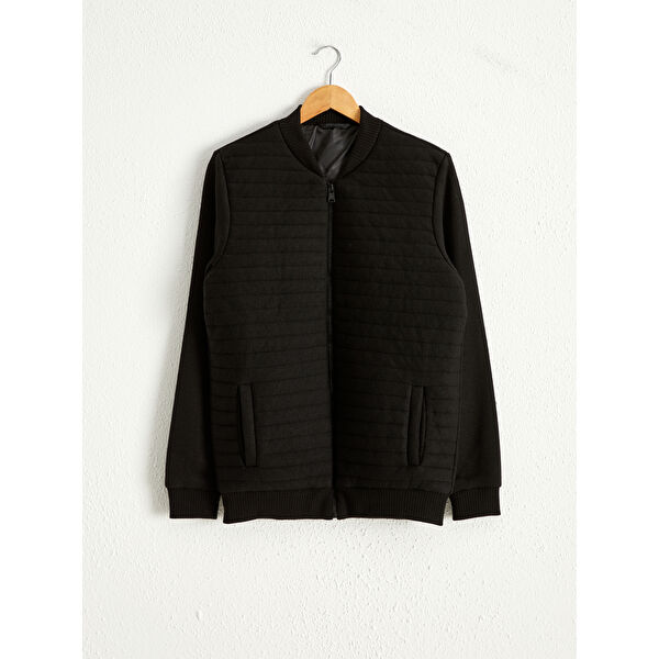 Bomber Yaka Triko İnce Hırka Bomber Yaka Triko İnce Hırka