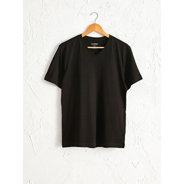 Rahat Kalıp V Yaka Basic Tişört