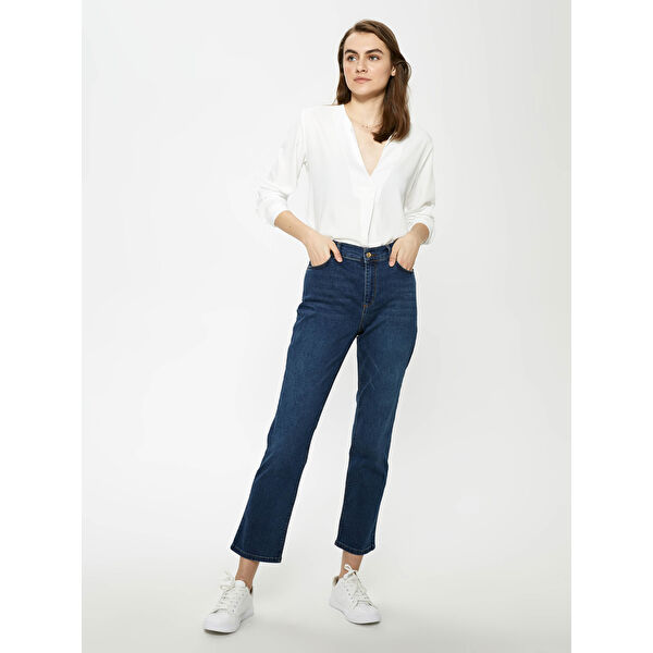 LCW BASIC Skinny Fit Cep Detaylı Kadın Rodeo Jean Pantolon