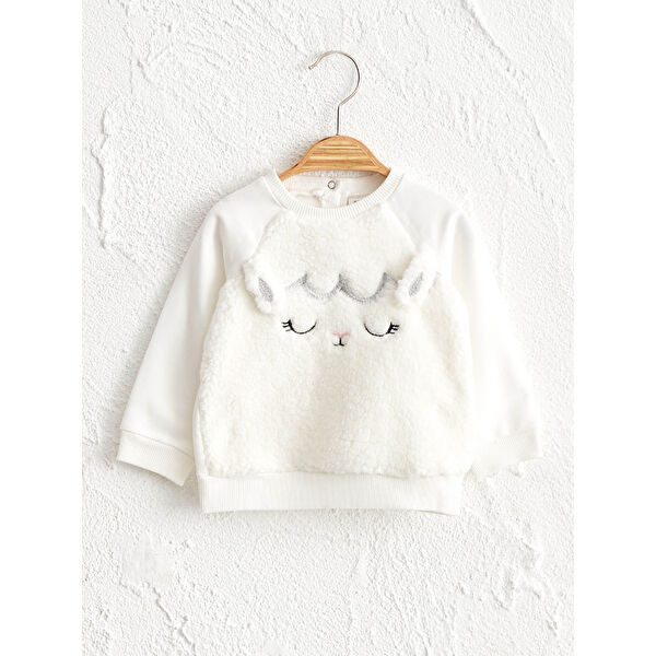 Kız Bebek Nakışlı Sweatshirt