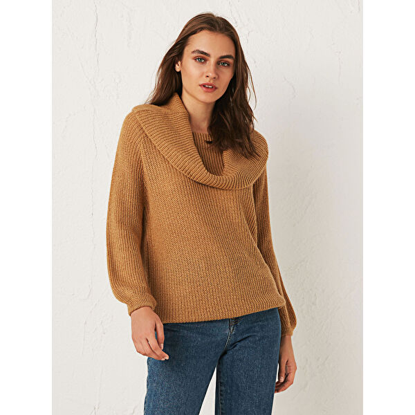 LCW VISION Uzun Kollu Kadın Kalın Triko Kazak