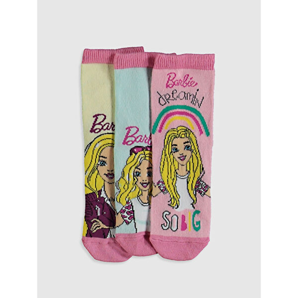 Kız Çocuk Barbie Soket Çorap 3'lü