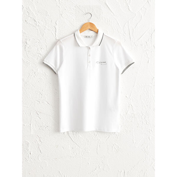 LCW CASUAL Polo Yaka Atatürk Temalı Kısa Kollu Kadın Tişört LCW CASUAL Polo Yaka Atatürk Temalı Kısa Kollu Kadın Tişört