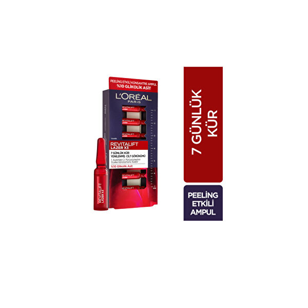 L'Oréal Paris Revitalift Lazer X3 7 Günlük Kür Peeling Etkili Ampul L'Oréal Paris Revitalift Lazer X3 7 Günlük Kür Peeling Etkili Ampul
