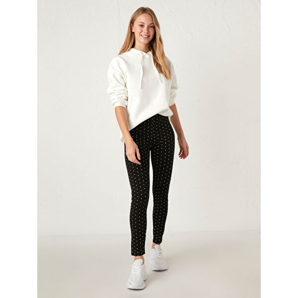 Pamuklu Puantiyeli Tayt