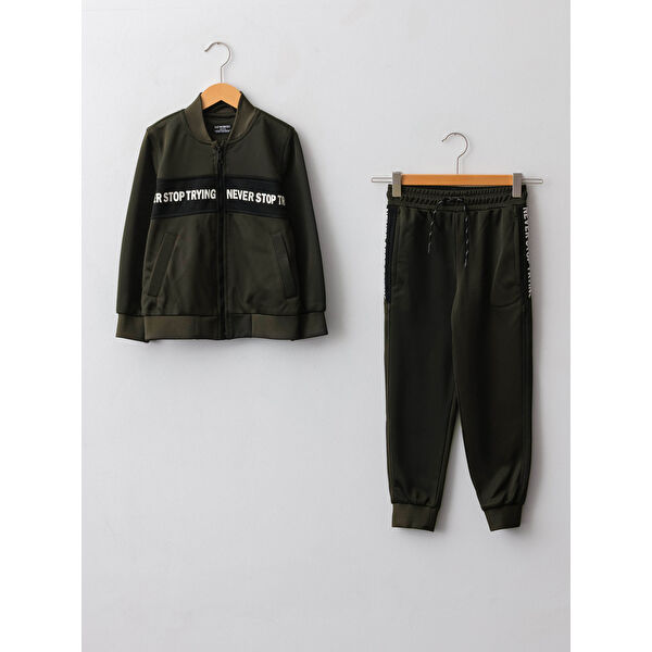 Kolej Yaka Baskılı Uzun Kollu Erkek Çocuk Eşofman Takım