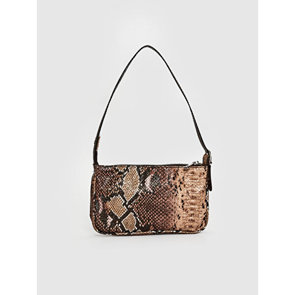 Kadın Yılan Derisi Desenli Omuz Çantası
