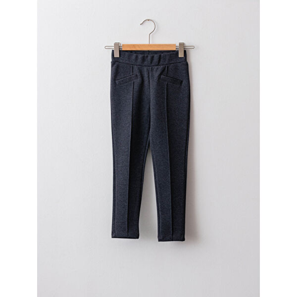 Beli Lastikli Basic Kız Çocuk Tayt Pantolon