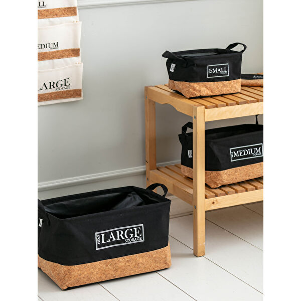 Slogan Baskılı Organizer Sepet 38x26x23 Cm Slogan Baskılı Organizer Sepet 38x26x23 Cm