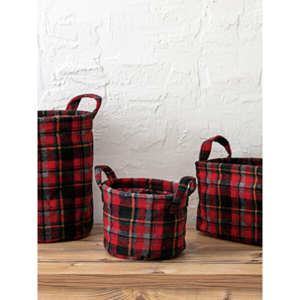 Ekose Desenli Organizer Sepet 15x12 Cm Ekose Desenli Organizer Sepet 15x12 Cm